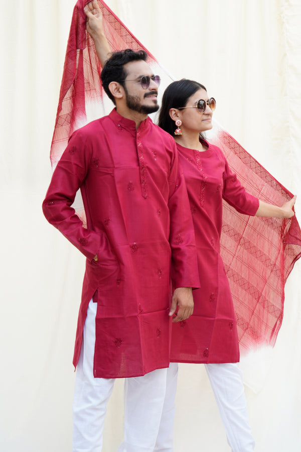 Heer Ranjha Maroon Ethnic Set – The Classy Coordinates